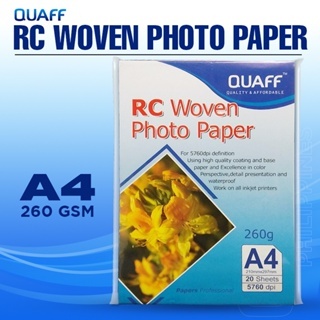 QUAFF RC Woven Photo Paper No Back Print Resin Coated Inkjet Photo ...
