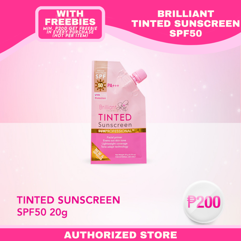 Brilliant Skin TINTED Sunscreen Gel-Cream SPF 50 (20g) | Shopee Philippines