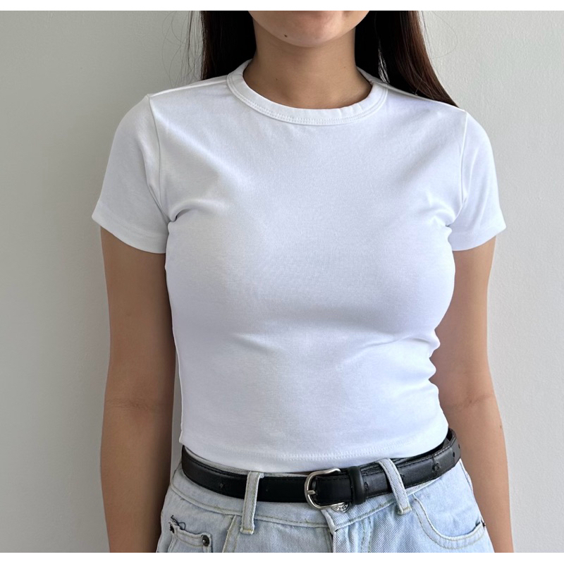 Hira• Basic Ribbed Croptop — Cotton Ribbed Top | Shopee Philippines