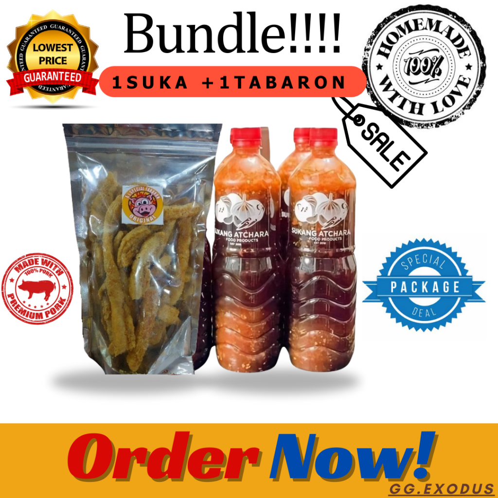Sukang Atchara 1L & Tabaron 300g BUNDLE PACKAGE | Shopee Philippines
