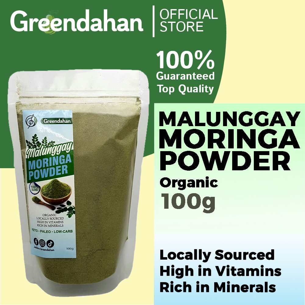 GREENDAHAN/ Organic Moringa Powder (Malunggay) 100g | 200g - Superfood ...
