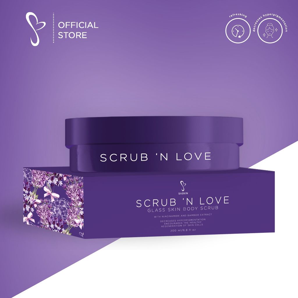 Scrub 'N Love Saskin ( Glass Skin Body Scrub) 10% OFF | Shopee Philippines