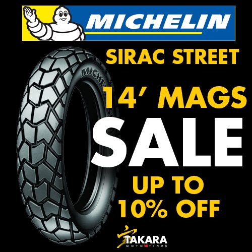 MICHELIN TIRE Sirac Street 14 by TAKARA (FREE TIRES SEALANT, PITO ...
