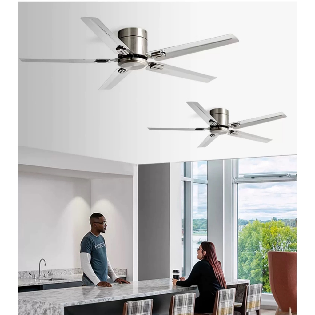 CHNT Ceiling Fan With Light Remote 6 Speeds Smart Timing DC Motor for ...