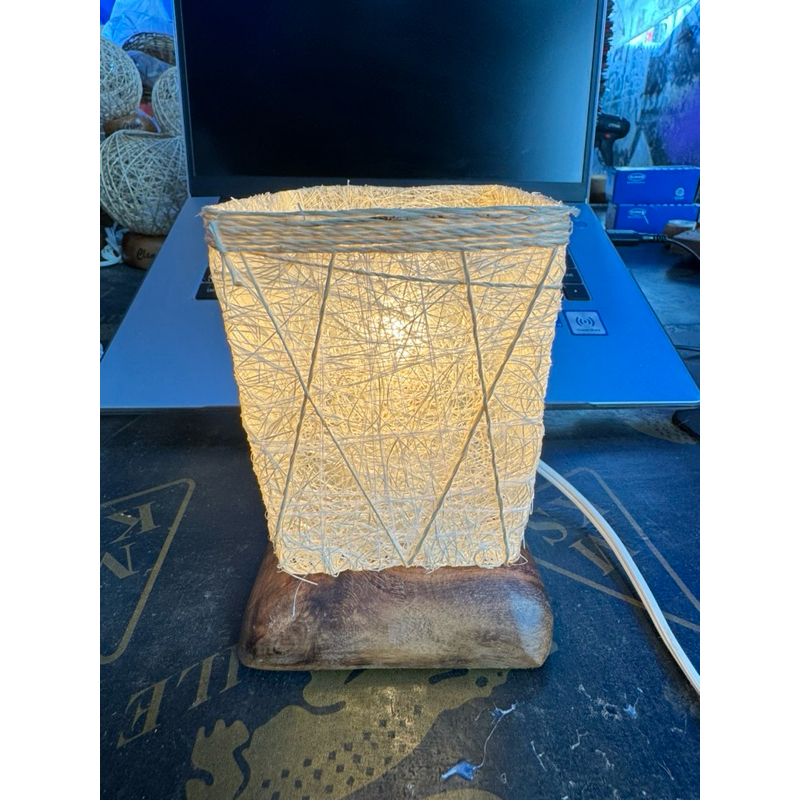 Aesthetic lampshade abaca (Rect)w/bulb w/Laser Engraved | Shopee ...