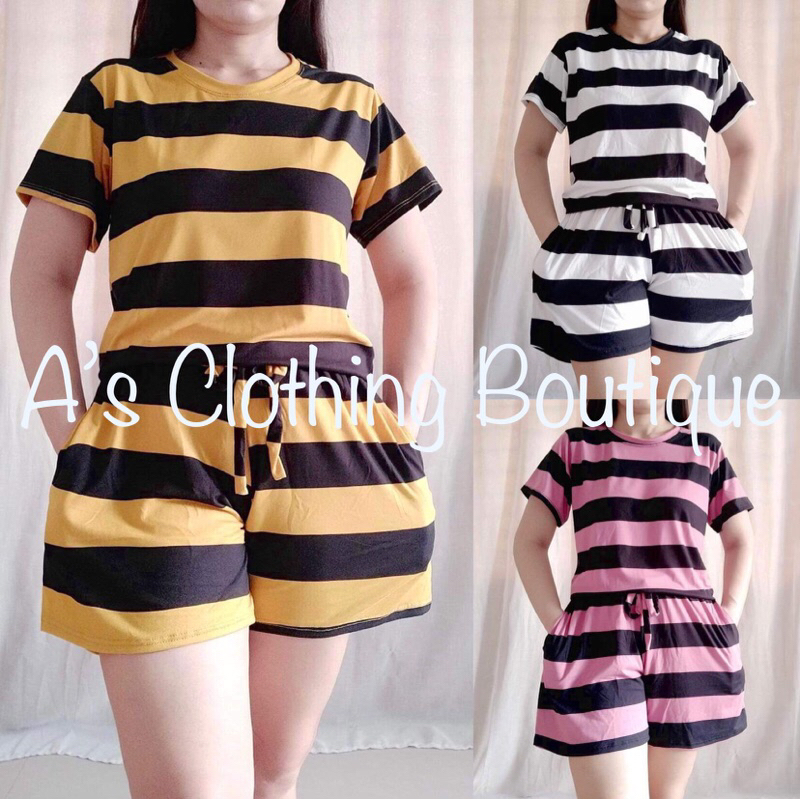 Terno Stripe For Women Medium To Xl Shopee Philippines 1384