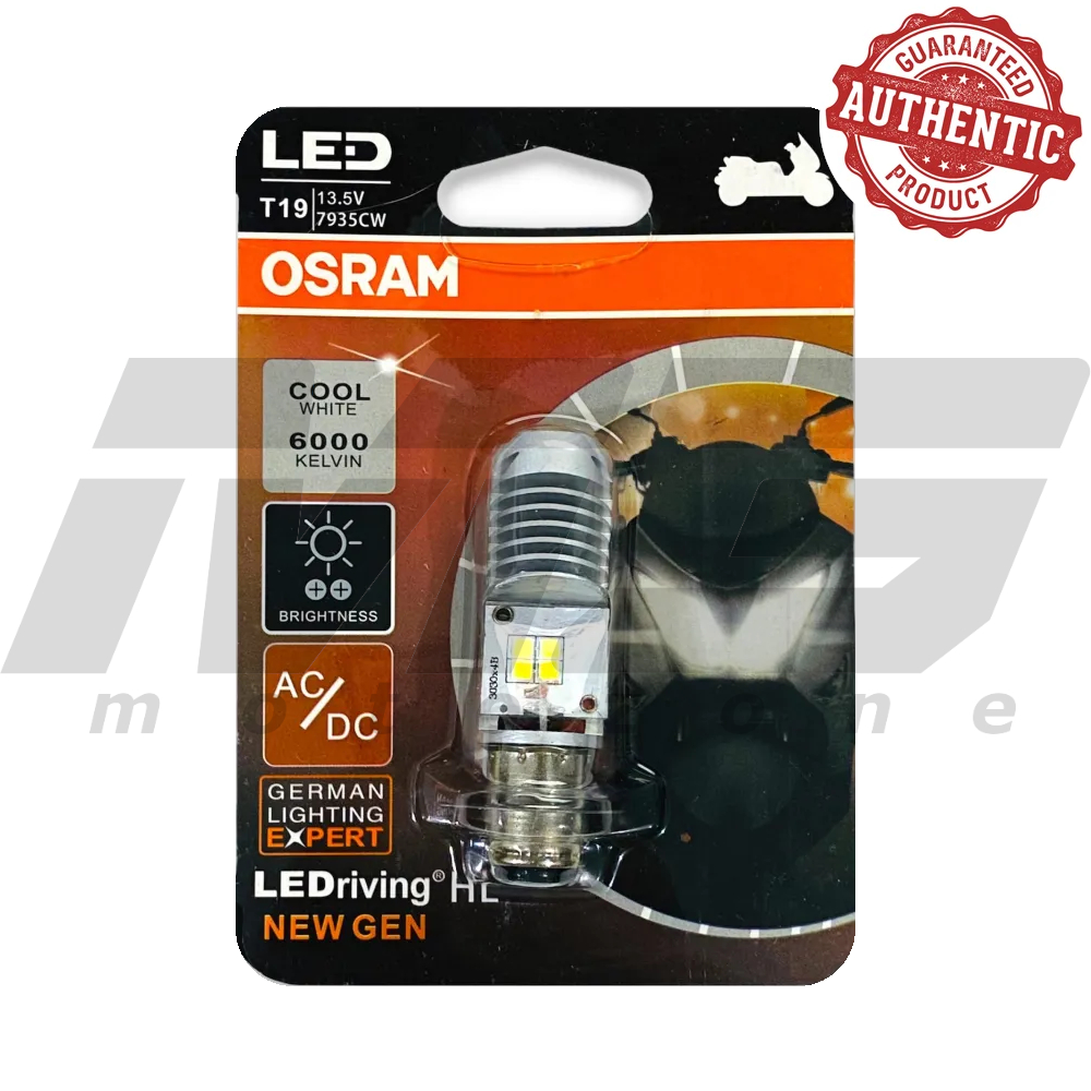 Osram LED T19 / 1Leg Motorcycle Headlight Bulb 7955 CW AC/DC PLUG AND PLAY | Shopee Philippines