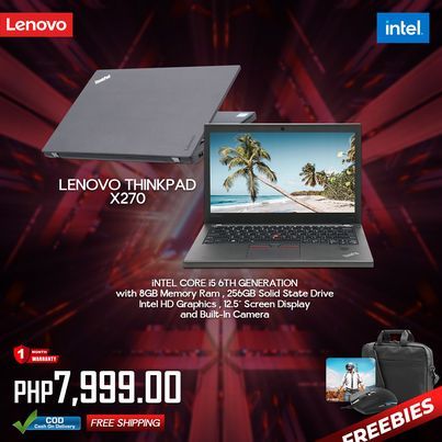 Laptop Lenovo Thinkpad X270 Intel Core i5 6006U 2.0ghz 8gb 240gb SSD ...