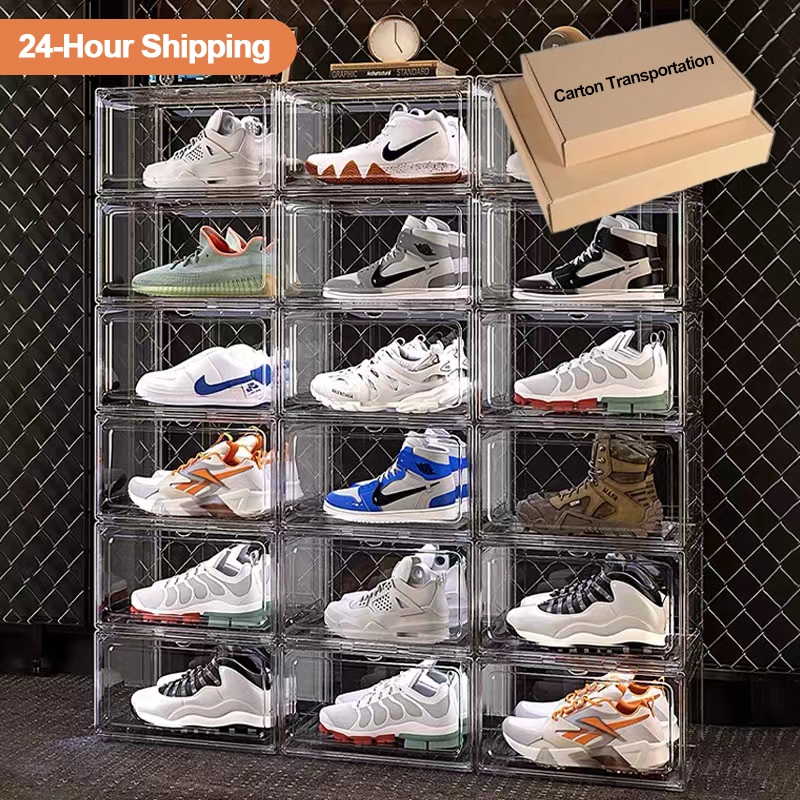 transparent acrylic shoe rack organizer box cabinet acrilic shoes ...