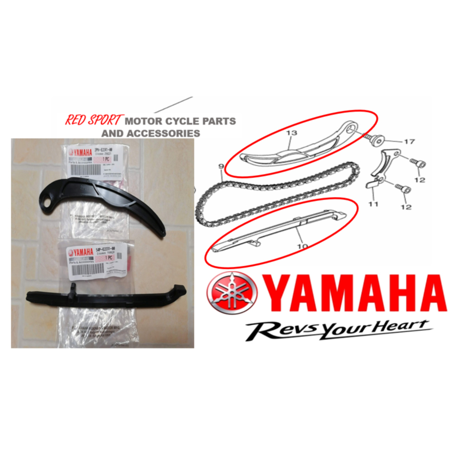 CHAIN GUIDE SET MIO I 125 / MIO SOUL I 125 GENUINE YAMAHA | Shopee ...