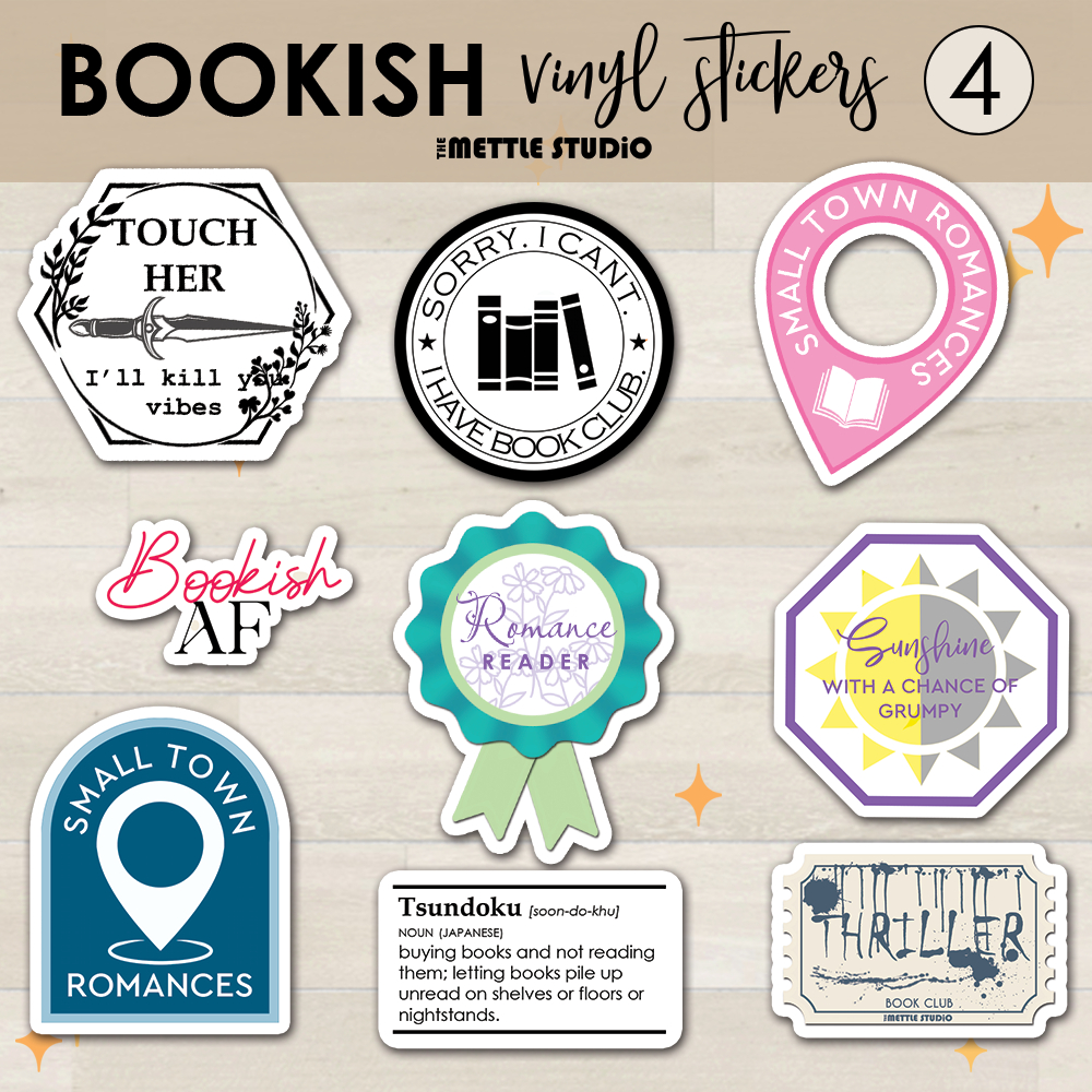BOOKISH Waterproof Vinyl Stickers 4 | TMS-SST01-BS4 | Shopee Philippines