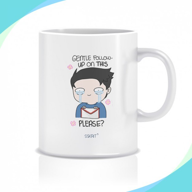 SSKAIT Boy Gentle follow up on this please Funny work mood mug | Shopee ...