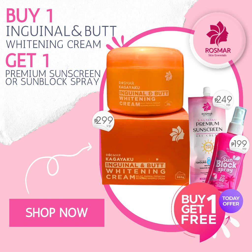 ROSMAR B1G1 | BUY 1 Kagayaku INGUINAL & BUTT Whitening Cream GET 1 ...