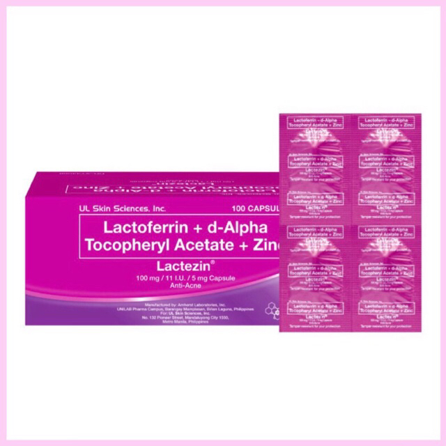 Lactezin Anti-Acne 100 capsules 100mg | Shopee Philippines