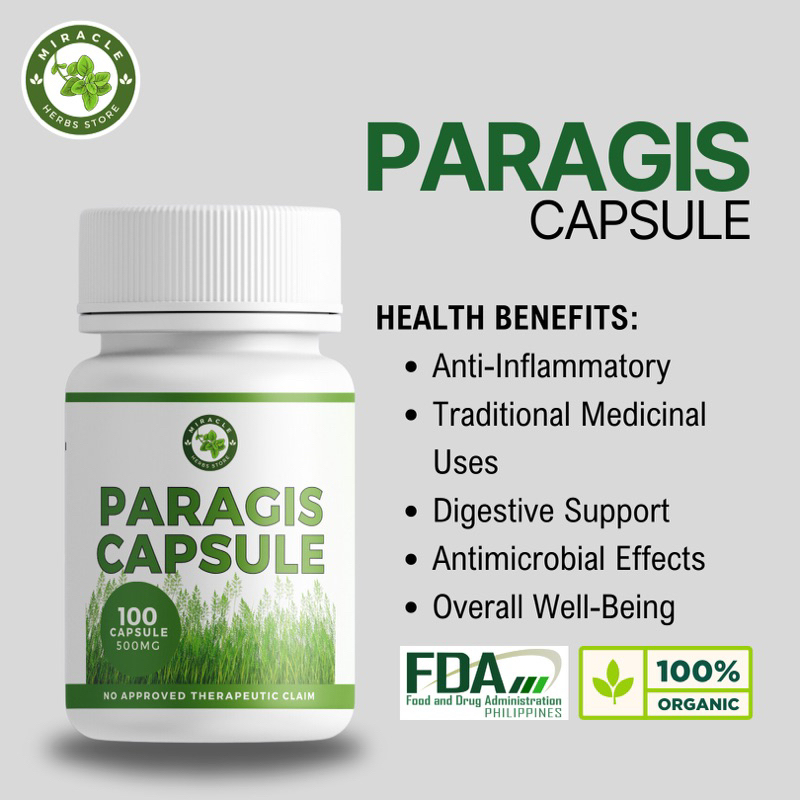 PARAGIS CAPSULE 100 CAPSULES 500mg | Shopee Philippines
