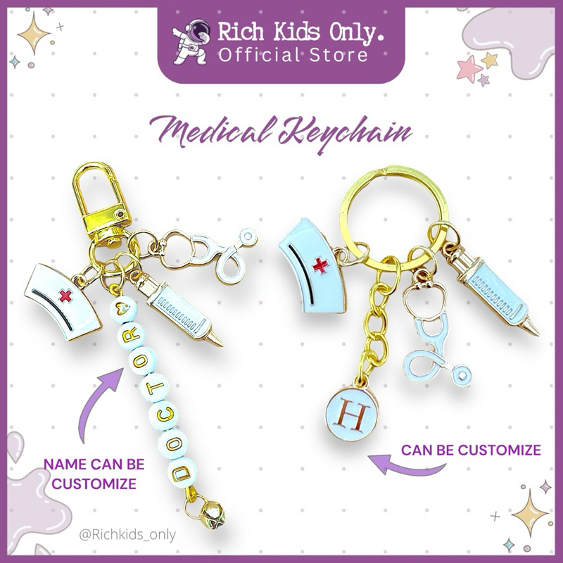 [PNK04] Medical Field nurse doctor Personalized Name Keychain Best ...