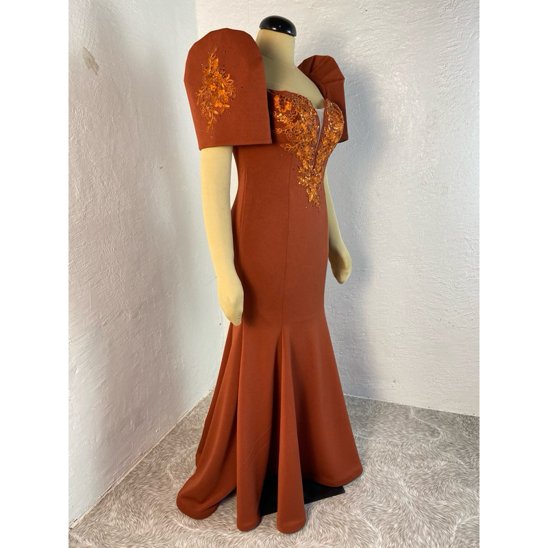 Filipiniana Serpentina long gown | Shopee Philippines
