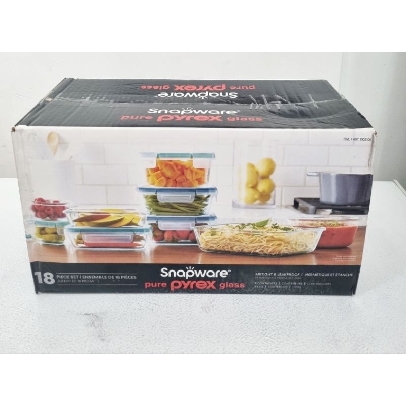 Snapware pure pyrex glassware container 18pcs | Shopee Philippines