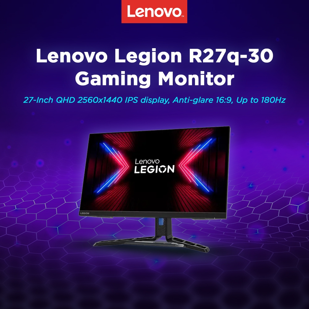 Lenovo Legion R27q-30 Gaming Monitor 27-Inch QHD 2560x1440 IPS display ...