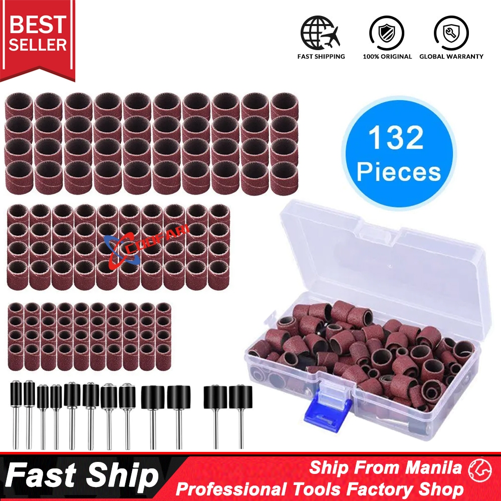 132 Pieces Drum Sander Set with Box for Dremel Rotary Tool | Shopee ...