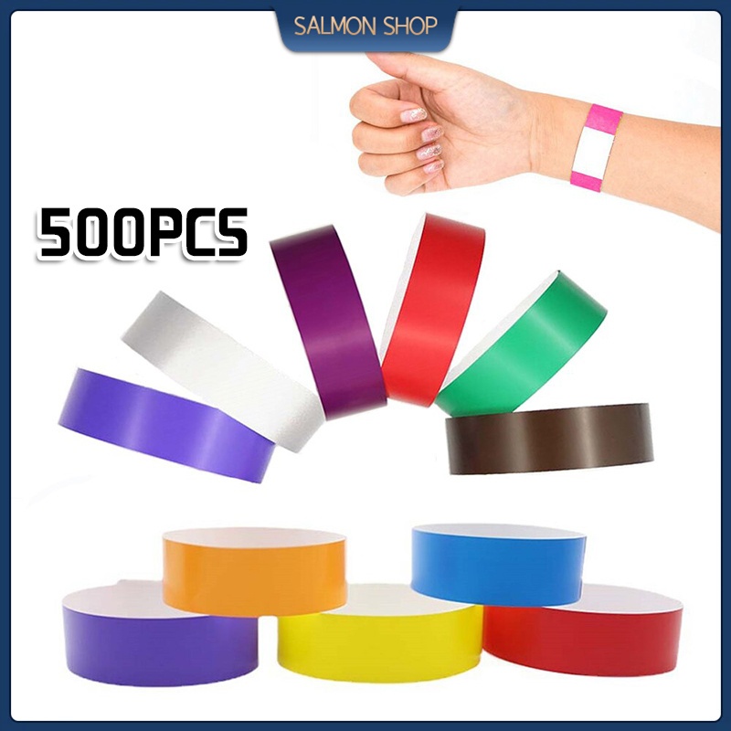 500pcs Waterproof Wristbands Disposable Paper Wristband Swimming Party ...
