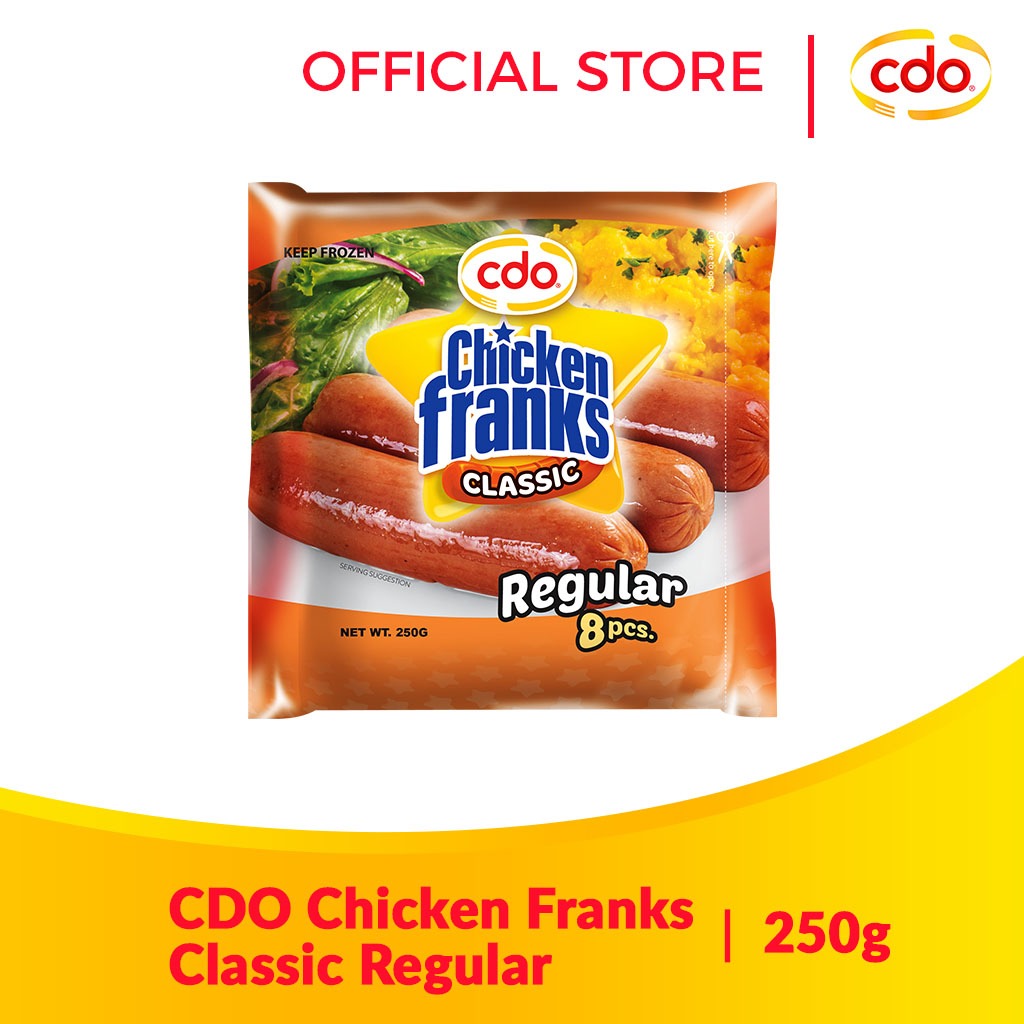 CDO Chicken Franks Classic Regular 250g | Shopee Philippines