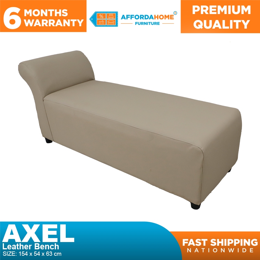 Axel Leather Bench with Free Pillow - Affordahome Furniture | Shopee ...