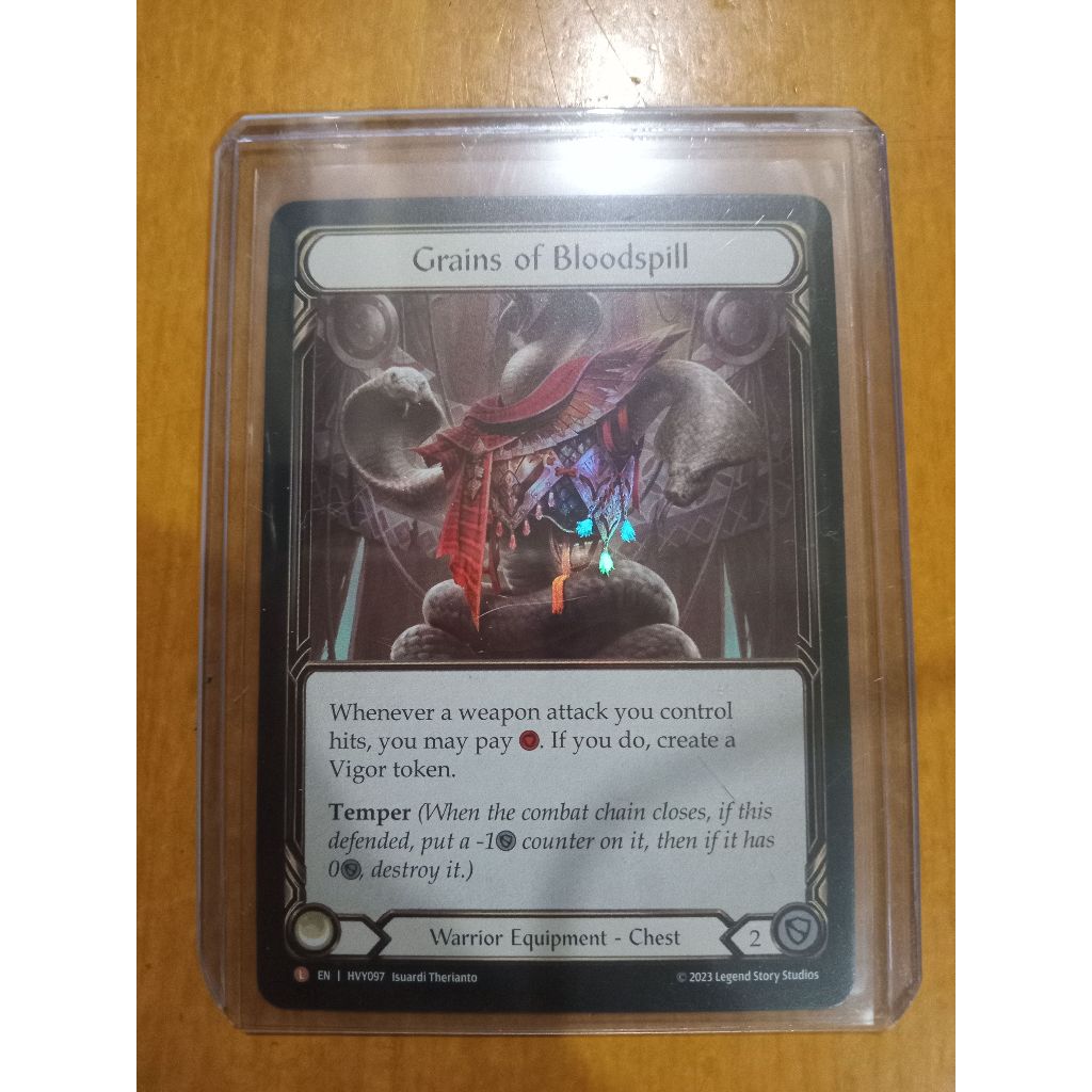 FAB Grains of Bloodspill Legendary L RF Heavy Hitters Flesh and Blood ...