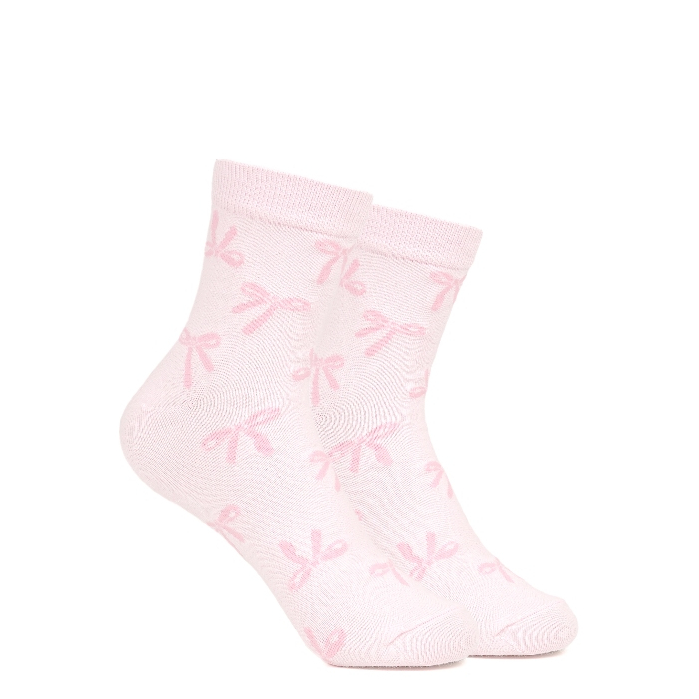 Iconic Socks Valentines Limited Edition Pink Ribbon Bows Pattern Casual ...