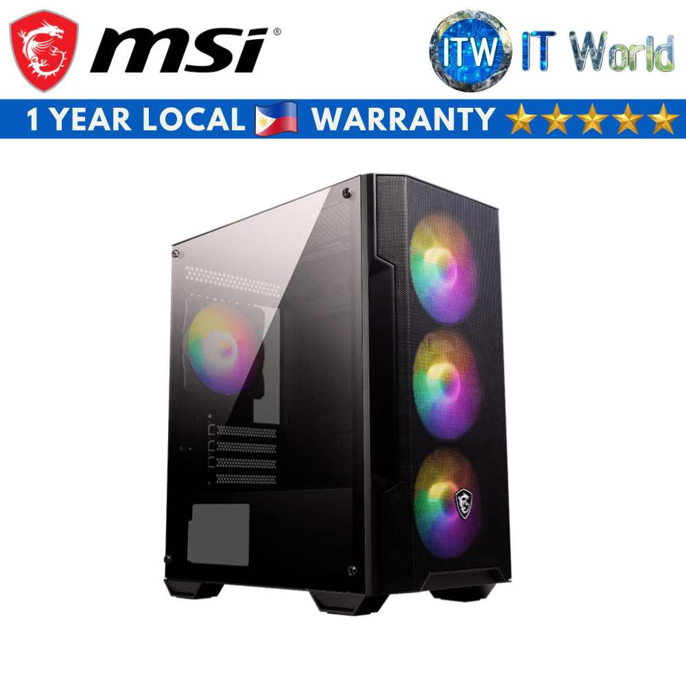 MSI MAG Forge M100A Black Micro ATX Tower Acrylic Panel PC Case | itw ...