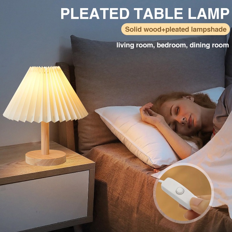 2024 Led Lamp Creative Table Lamp Korean Folding Retro Bedside Lamp ...