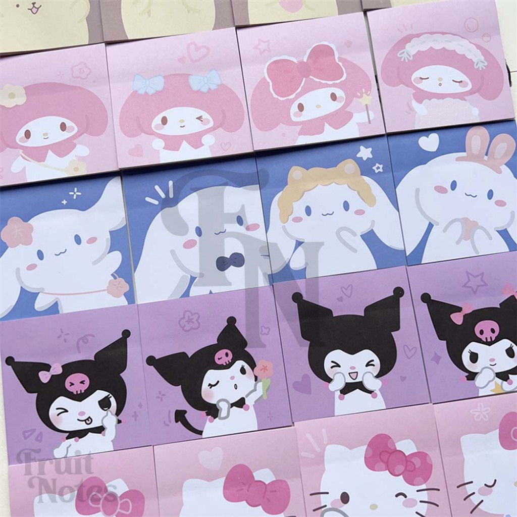 SN387 80 sheets 4 in 1 Sanrio Combination Sticky Notes | Shopee Philippines