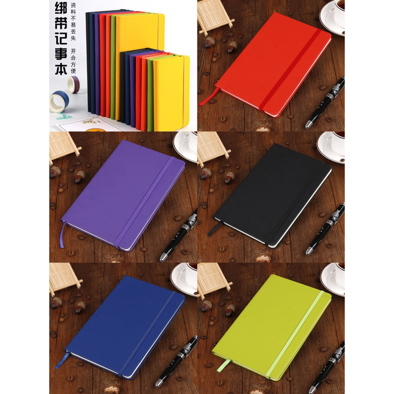 A5 size big notebook with rubber diary strap moleskin rubber notebook ...