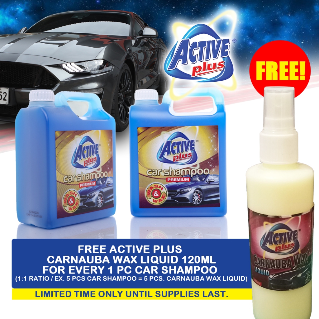 Active Plus Car Shampoo Wash & Wax 1 liter | Shopee Philippines