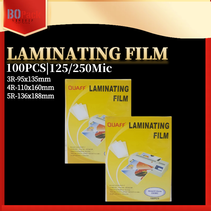 100 PCS Laminating Film for 3R/4R/5R Sizes - Hot Lamination Process ...