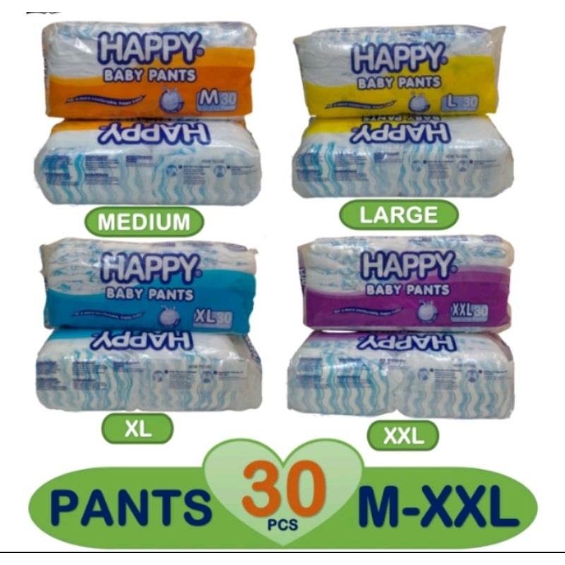happy pants diaper 24pc and 30pcs | Shopee Philippines