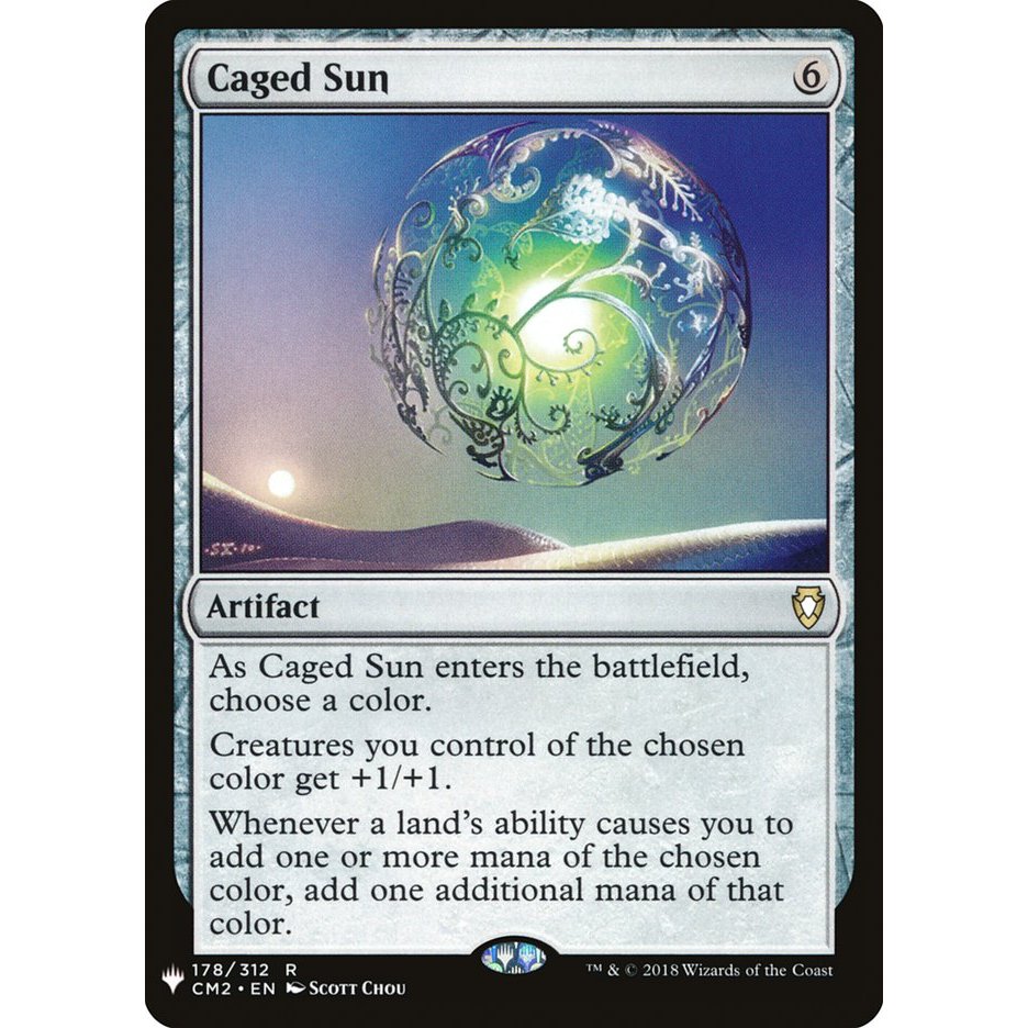 Magic the Gathering - Caged Sun (the List) - MTG Artifact - CM2 - NM ...