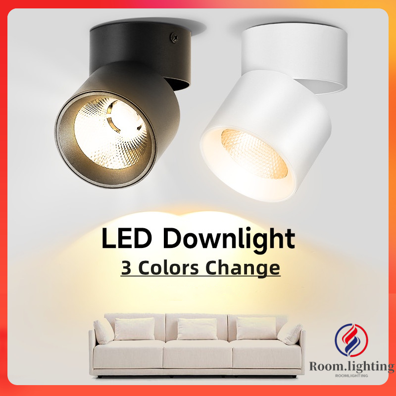 3-color COB Light Source 220V LED Downlight Foldable Spot Light 5W 7W ...