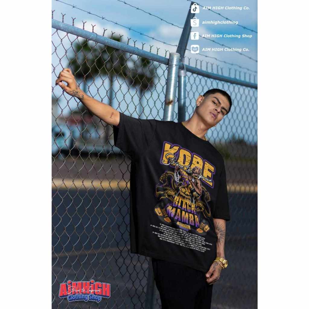 Kobe Bryant Black Mamba Clothing Shirt by AIM HIGH Clothing Shop ...