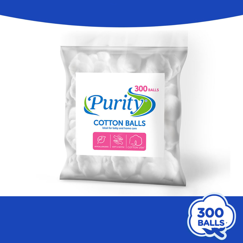 Purity Cotton Balls 300s x 1 pack | Shopee Philippines