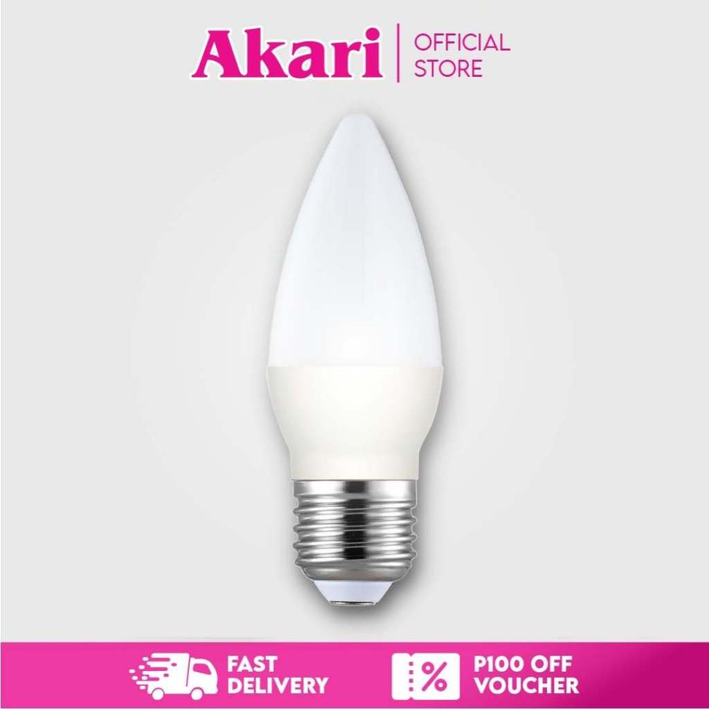 Akari LED Candle Bulb ALED-CT3DL-E27 3 Watts - Daylight | Shopee ...
