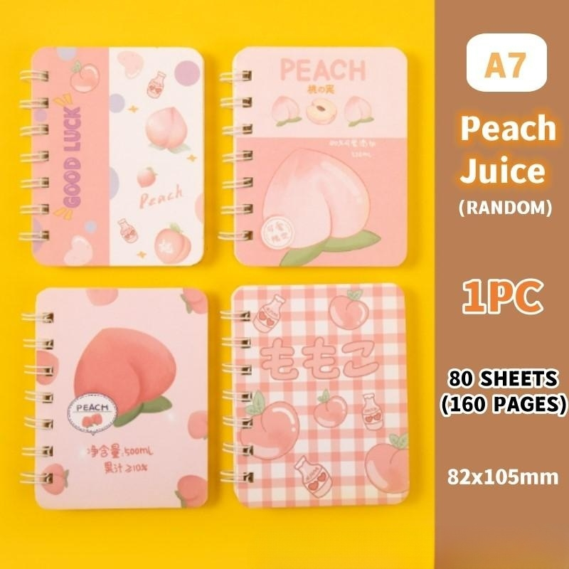 mini diary book diary A7 Cute Mini Spiral Notebook Cartoon Diary ...