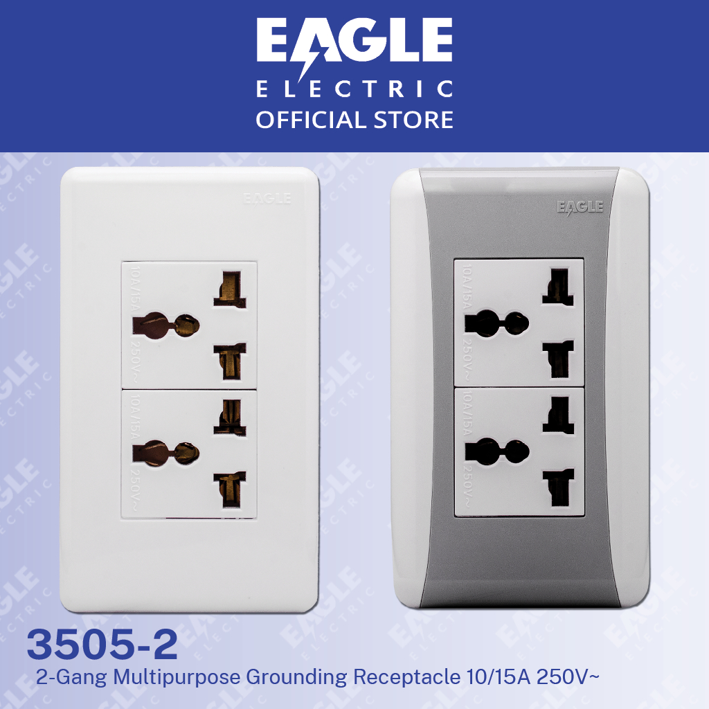 EAGLE 3505-2 ÉLAN/PREMIÈRE 2-Gang Multipurpose Grounding Receptacle 10 ...