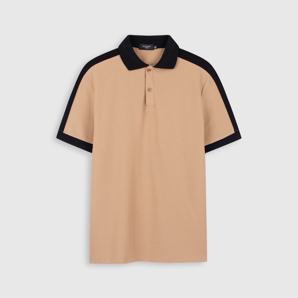 Men's Color Bocking POLO Shirt Casual Short Sleeved Tops For Men ...