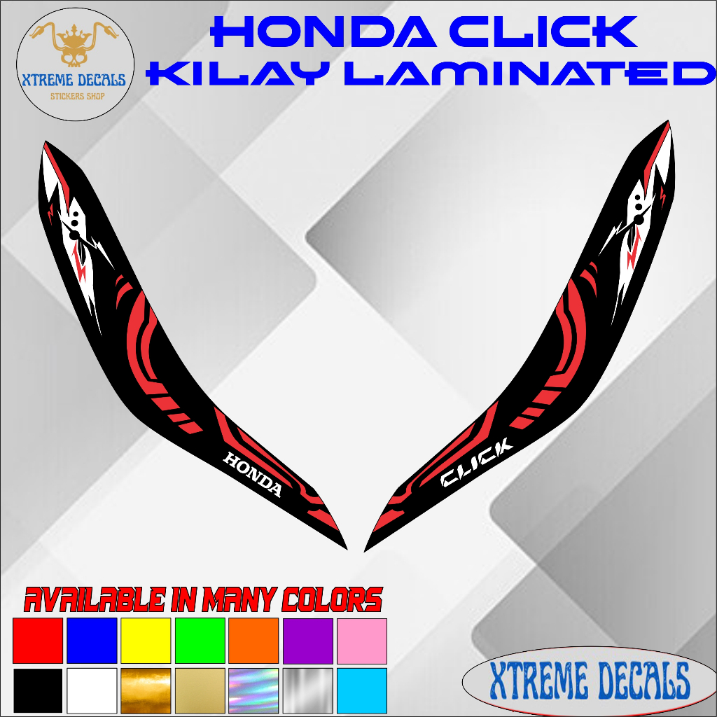 honda click v2 kilay printed laminated waterproof | Shopee Philippines