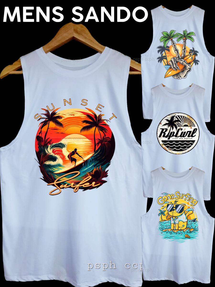 SANDO FOR MEN Summer Muscle Tee Tank Top Adult Everyday Wear | Shopee ...