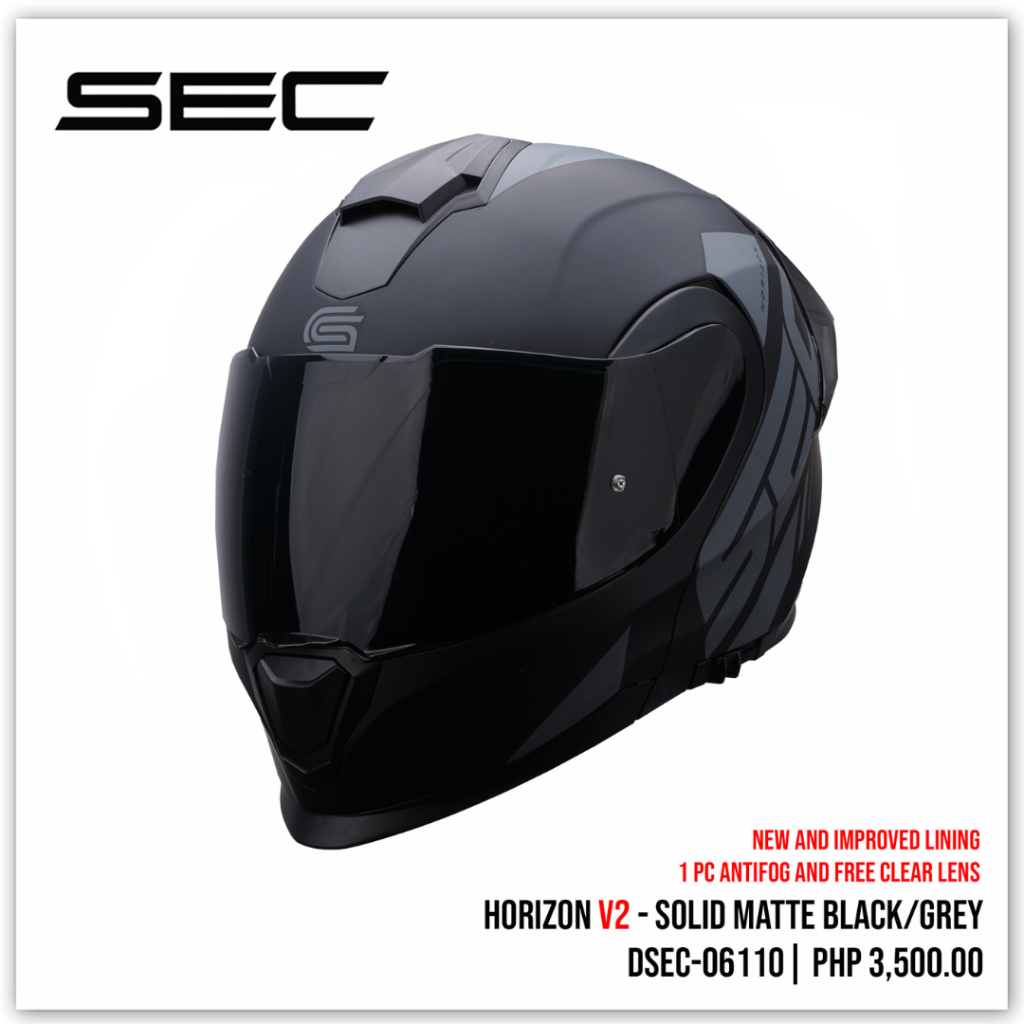 Sec Horizon V2 - Modular Helmet Solid (Gloss/Matte) (M-XL) | Shopee ...