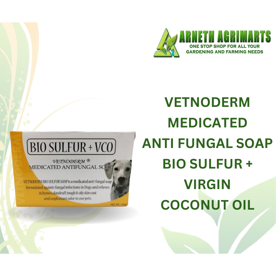 VETNODERM MEDICATED ANTI FUNGAL SOAP BIO SULFUR + VIRGIN COCONUT OIL ...
