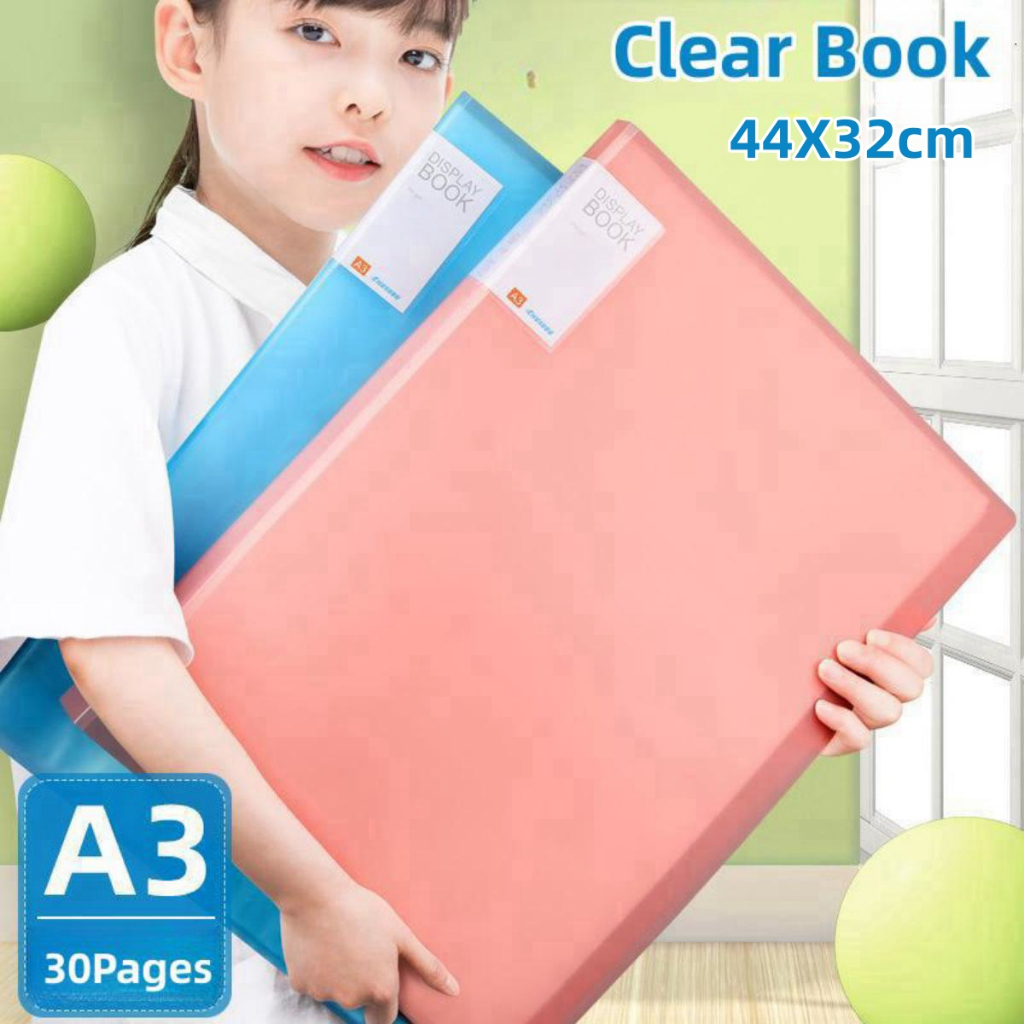 Clear Book A3 Clear Folder File Organizer Transparent 8K Clearbooks ...