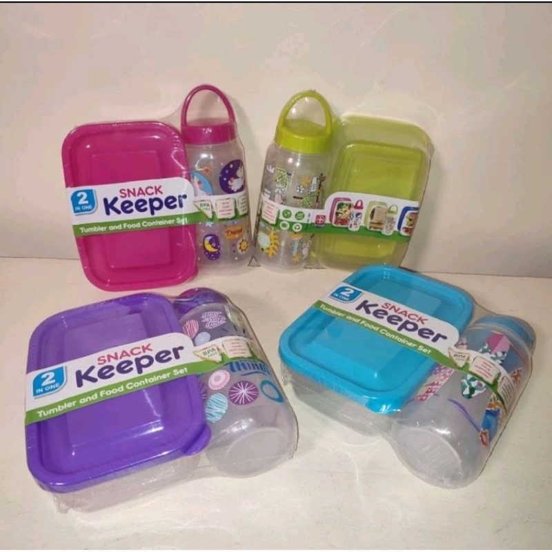 JLB9 SNACK KEEPER 2in1 Baunan Set (Lunch Box with Tumbler) | Shopee ...